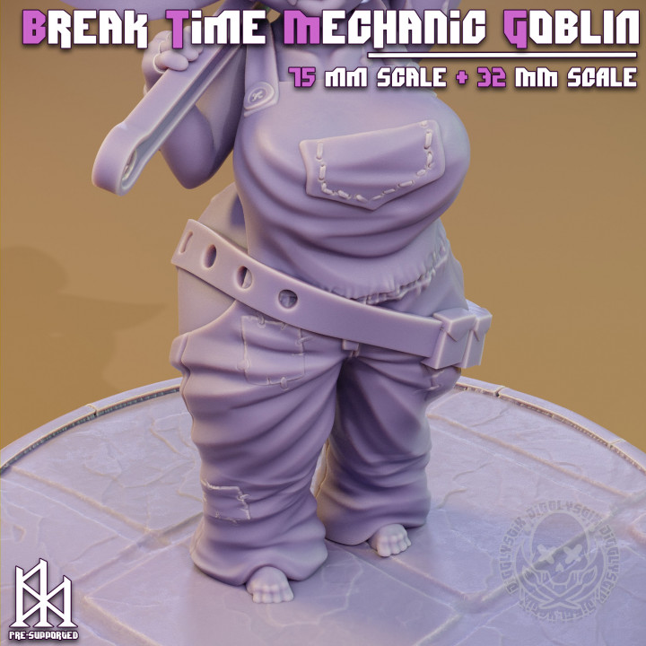 3D Printable Break Time Mechanic Goblin by Jigglystix