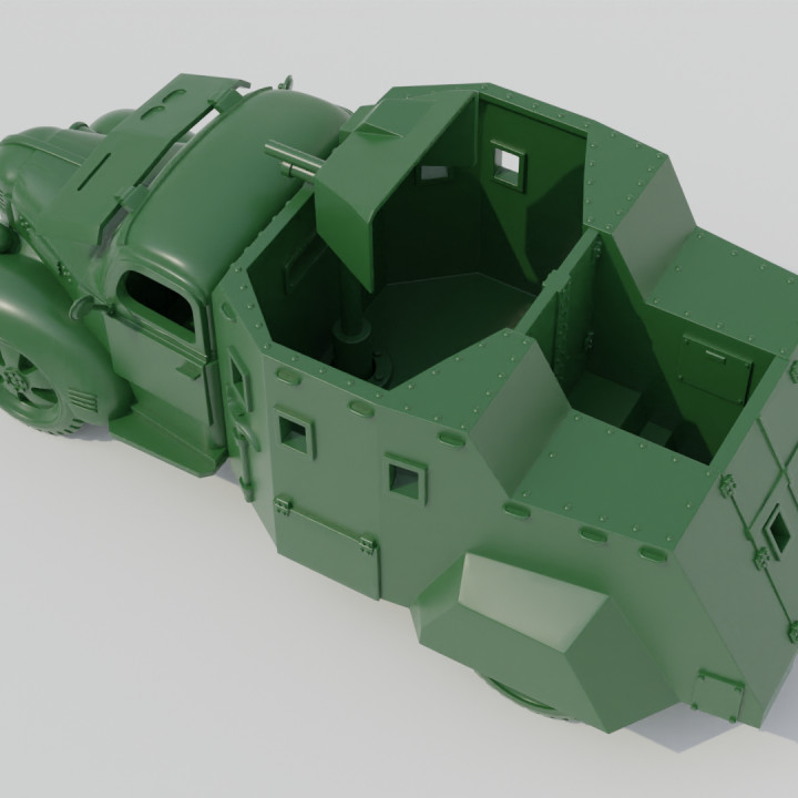 3D Printable Armoured Car Dodge Tanake (France, WW2) by Wargame3d