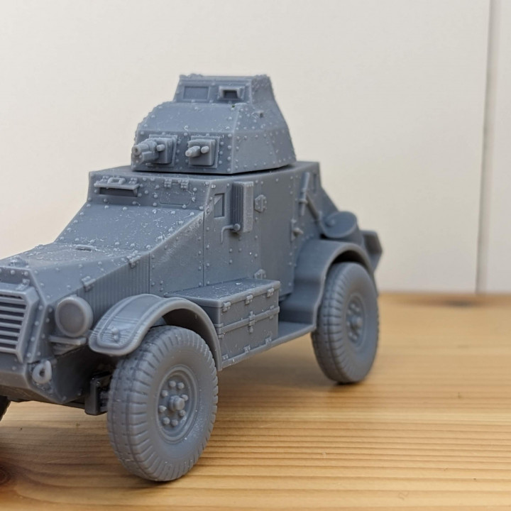 3D Printable Armoured Car Panhard 165 (France, WW2) by Wargame3d