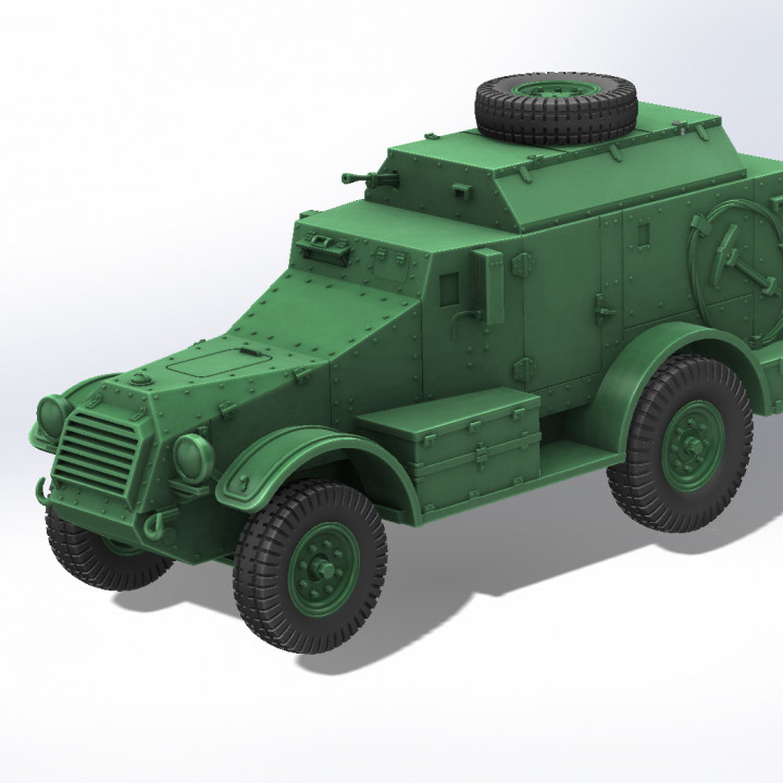 3D Printable Armoured Car Panhard 179 (France, WW2) by Wargame3d
