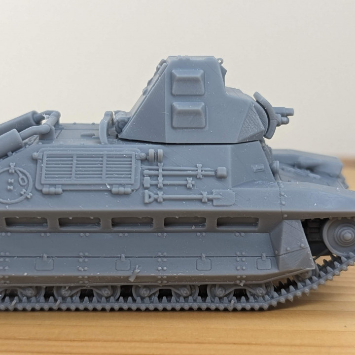 3D Printable Light Tank FCM-36 (France, WW2) by Wargame3d