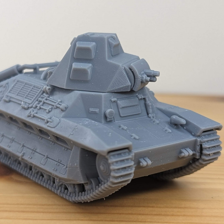 3D Printable Light Tank FCM-36 (France, WW2) by Wargame3d