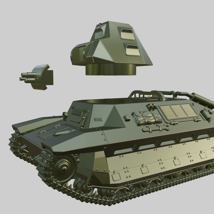 3D Printable Light Tank FCM-36 (France, WW2) by Wargame3d