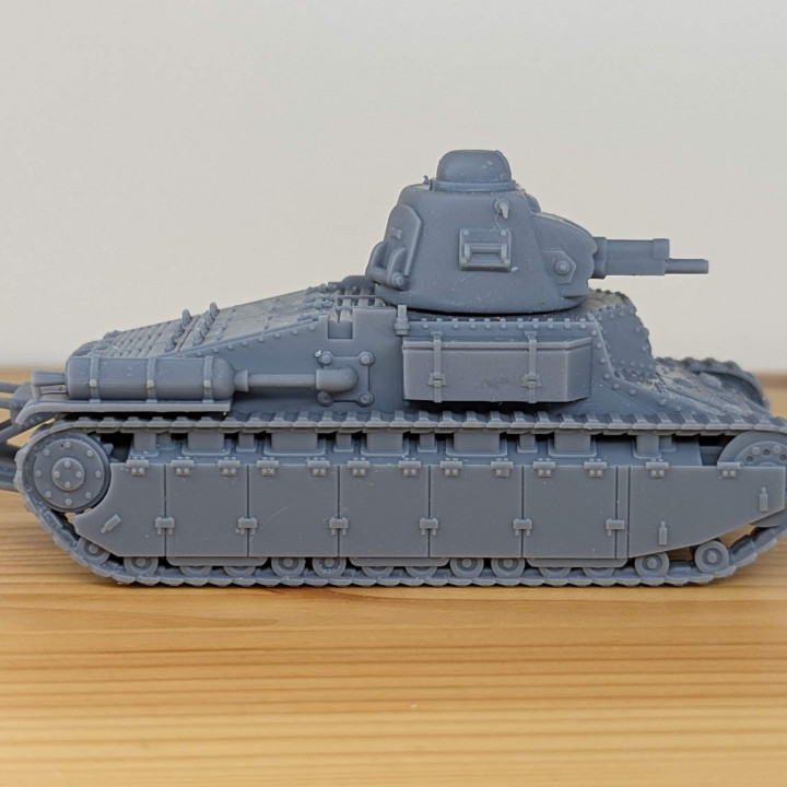 3D Printable Light Tank Renault D1 (France, WW2) by Wargame3d