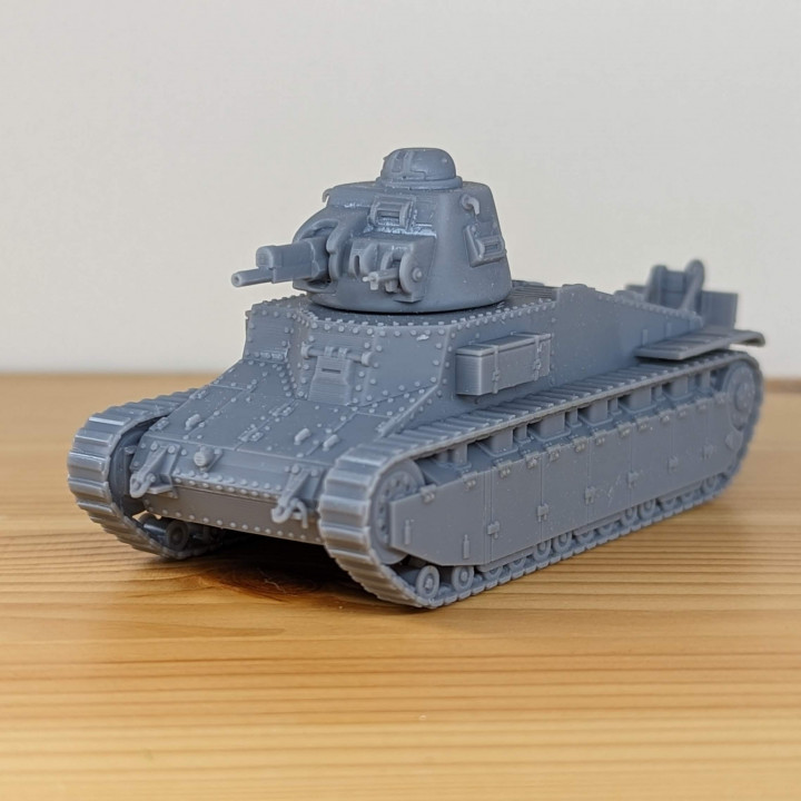3D Printable Light Tank Renault D1 (France, WW2) by Wargame3d