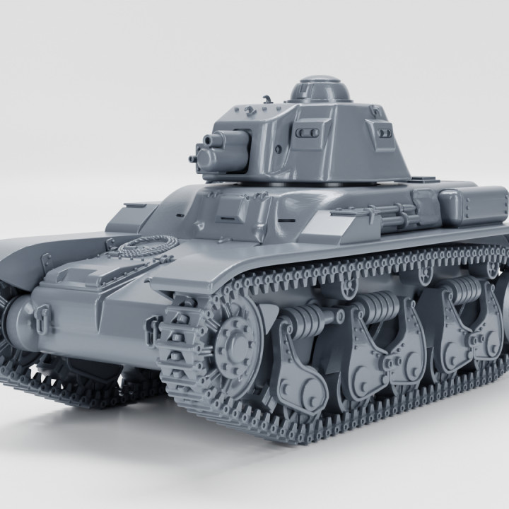 3D Printable Light Tank Renault R35 (France, WW2) by Wargame3d