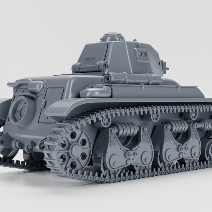 3D Printable Light Tank Renault R35 (France, WW2) by Wargame3d