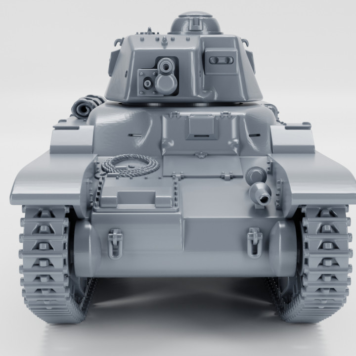 3D Printable Light Tank Renault R35 (France, WW2) by Wargame3d