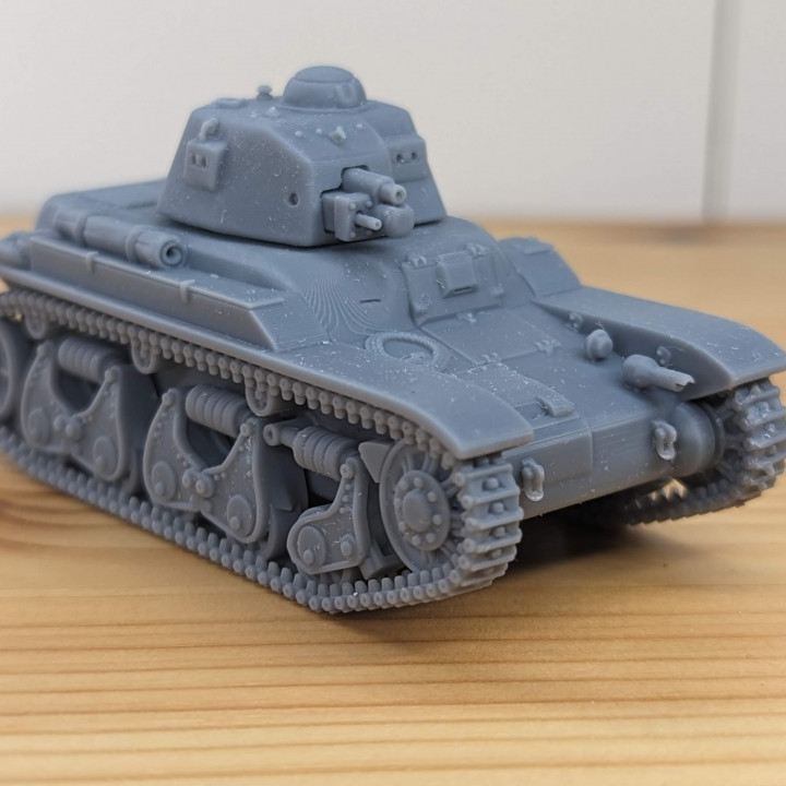 3D Printable Light Tank Renault R35 (France, WW2) by Wargame3d