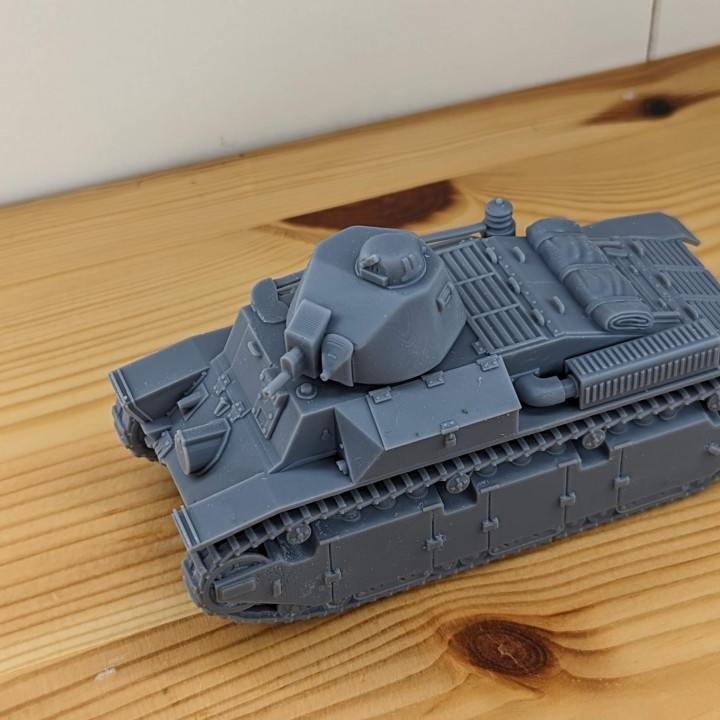 3D Printable Medium Tank Renault D2 (France, WW2) by Wargame3d