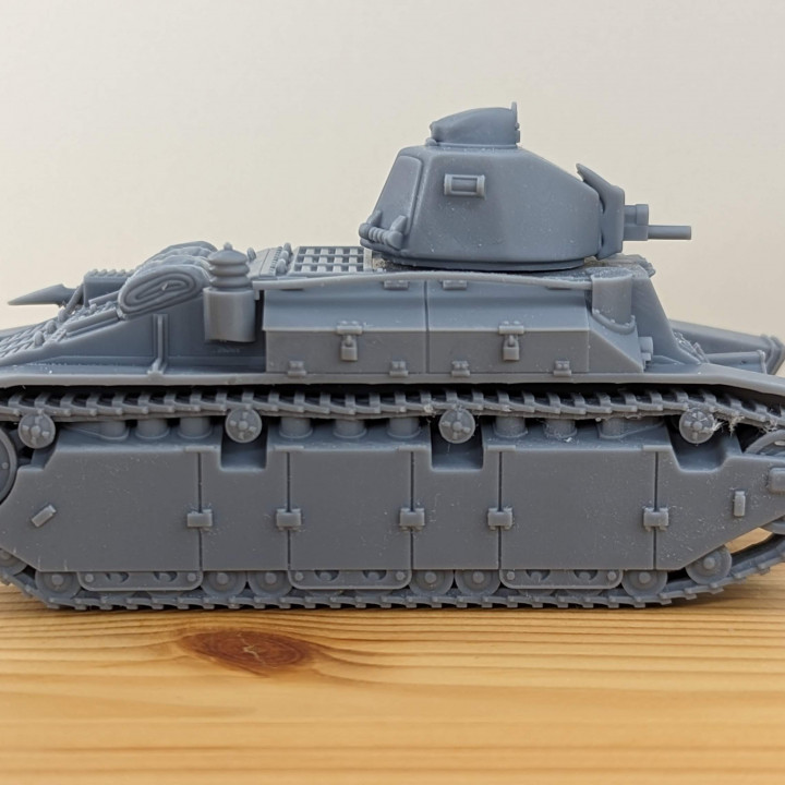 3D Printable Medium Tank Renault D2 (France, WW2) by Wargame3d