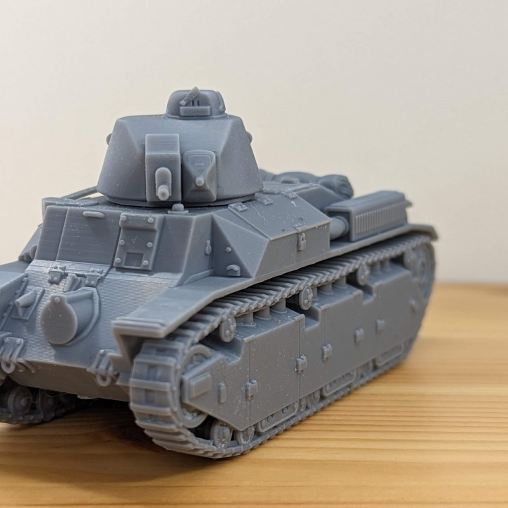 3D Printable Medium Tank Renault D2 (France, WW2) by Wargame3d