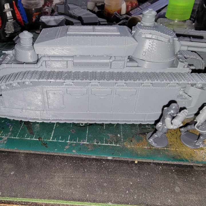 3D Print of Super Heavy Tank Char 2C + Char 2C Normandie version ...