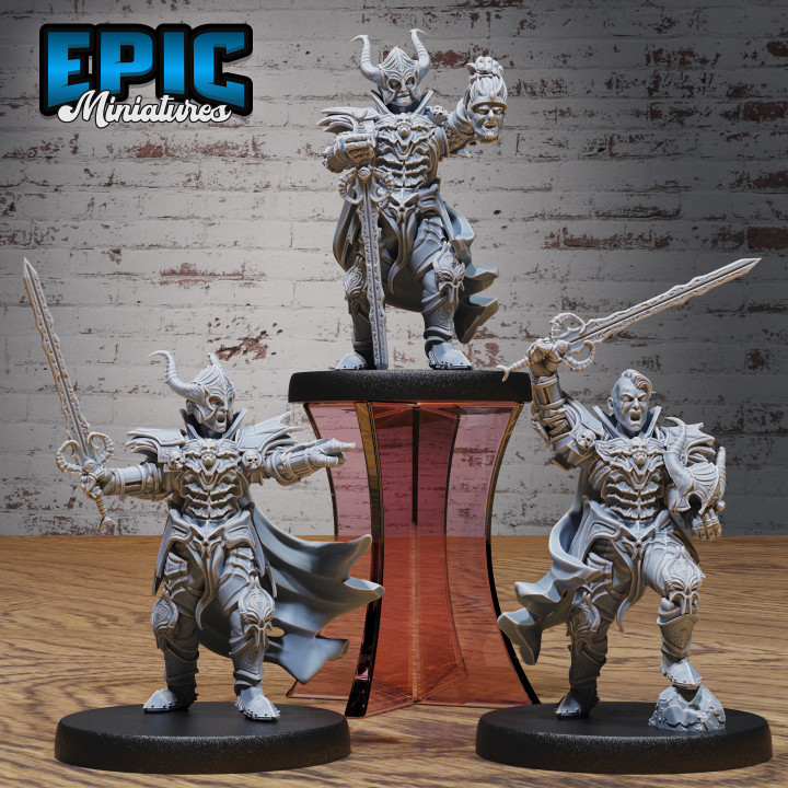 3D Printable Black Guard Knight Set / Demonic Warrior / Devil Warlord ...
