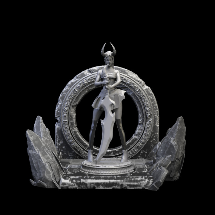 3D Printable DEM002 Rauum the Cheerleader :: Demonic Ritual I :: Black ...