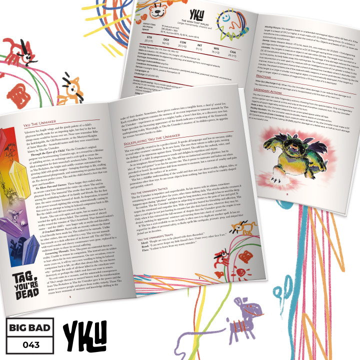 3D Printable Big Bad 043 - Yku - (PDF) + (STL) Bundle by Hit Point Press