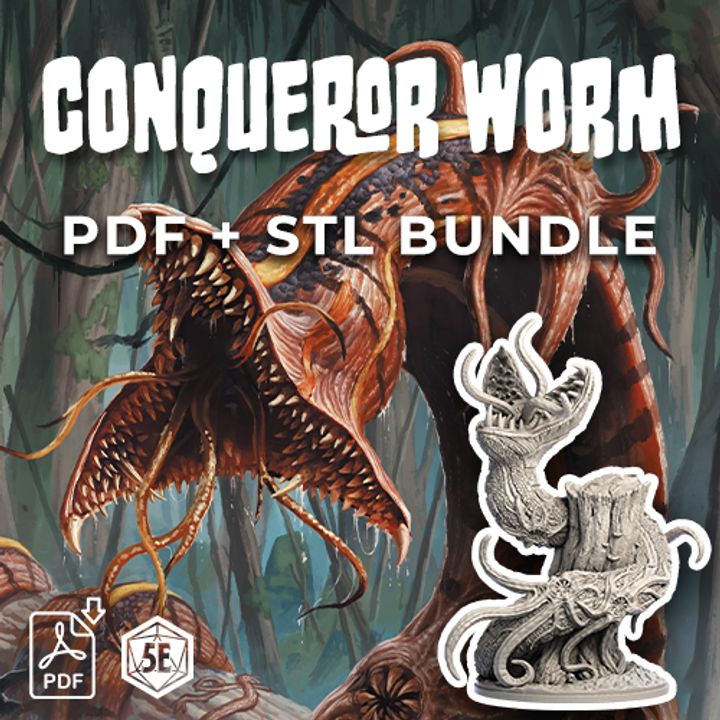 3D Printable Big Bad 026 Conqueror Worm - (PDF) + (STL) Bundle by Hit ...