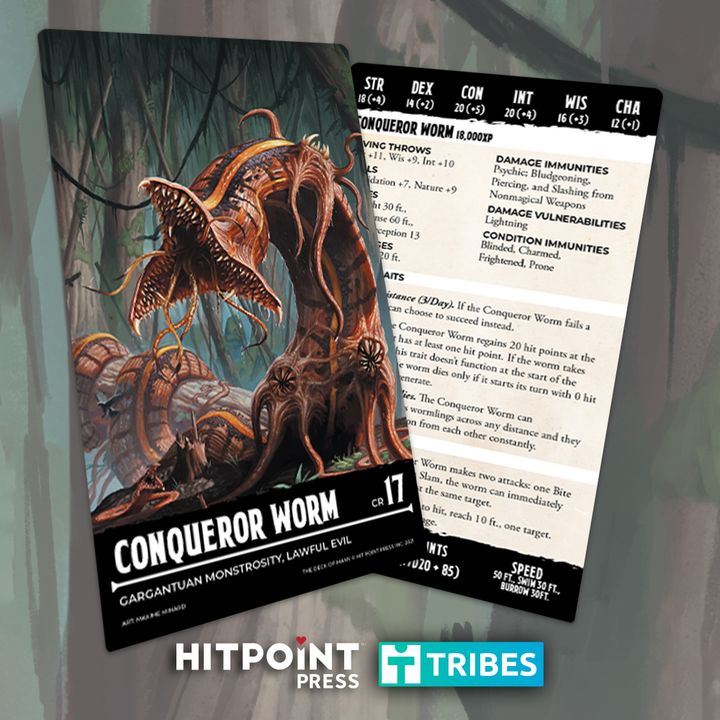 3D Printable Big Bad 026 Conqueror Worm - (PDF) + (STL) Bundle by Hit Point Press