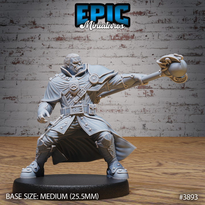 3D Printable Orc Guild Mage Magic / Green Skin Lord / Male Humanoid ...