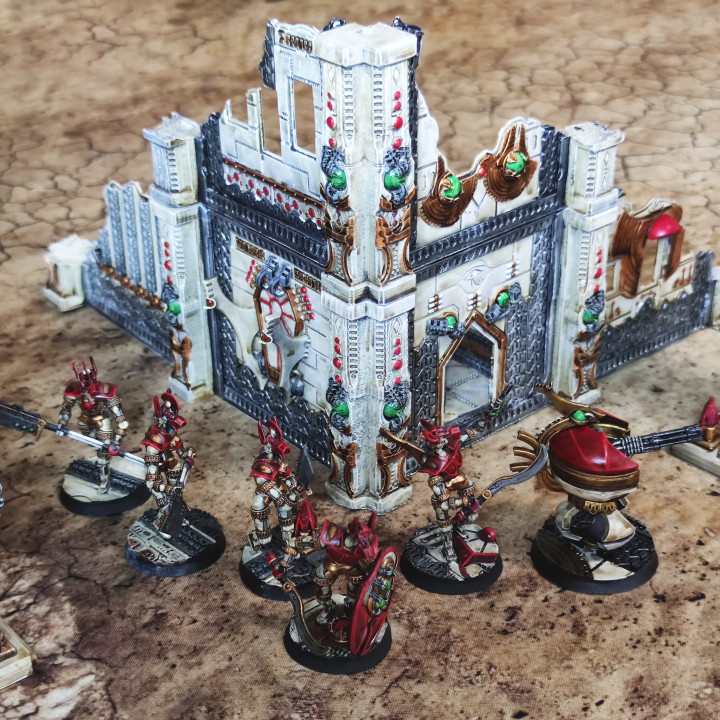 3D Printable Modular ruined building Cinan Haven sample by Proxywars