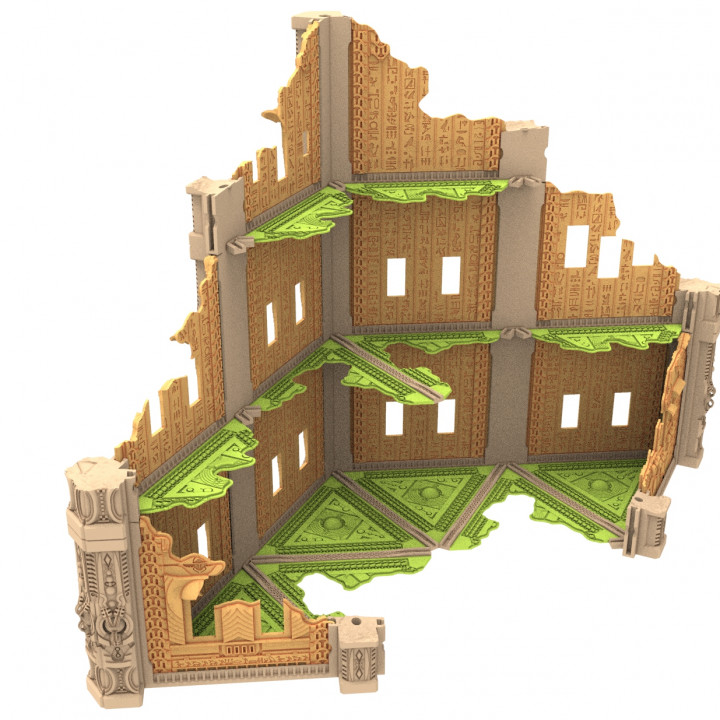 3D Printable Modular ruined building Cinan Haven sample by Proxywars