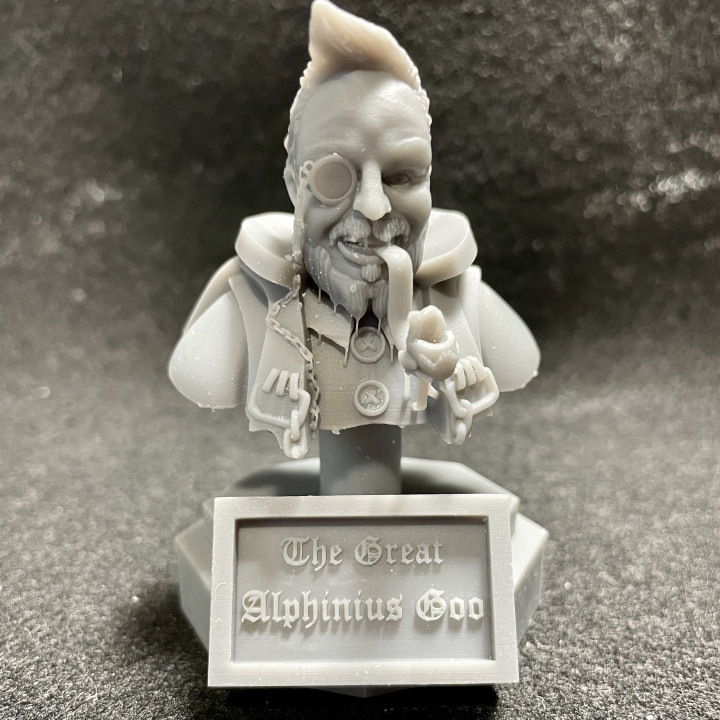3D Printable Alphinius Goo Bust from Gooey Cube(tm) by Harry's 3d Sculpting