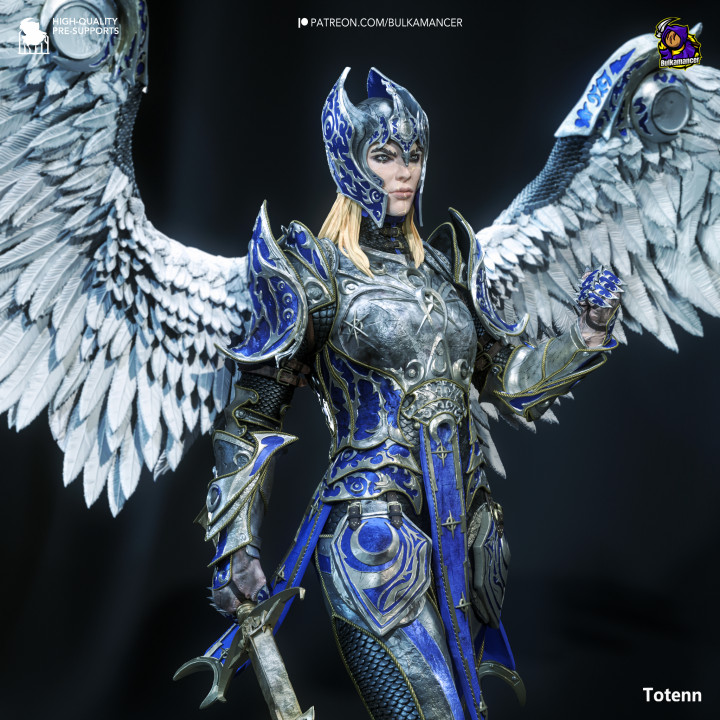 3D Printable Resplendent Paladin (298mm) + Bust (156mm) by Bulkamancer ...