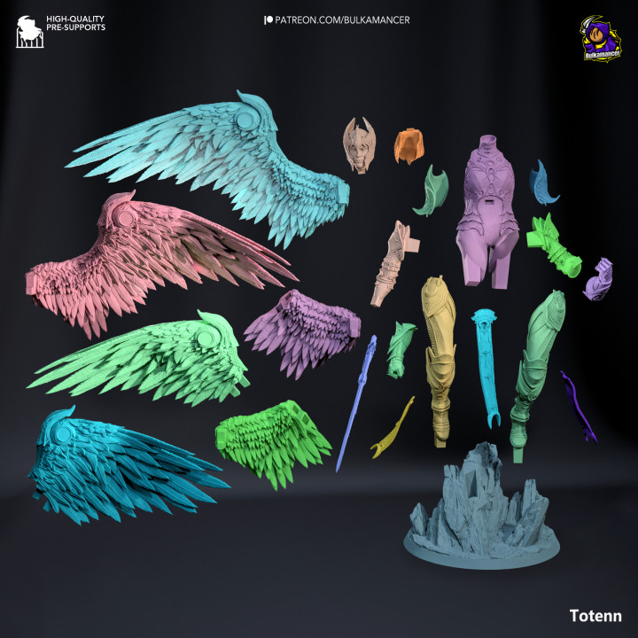 3D Printable Resplendent Paladin (298mm) + Bust (156mm) by Bulkamancer ...