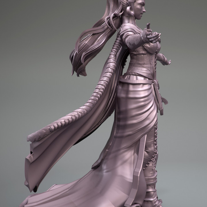 3D Printable Female Necromancer by 3DArtGuy