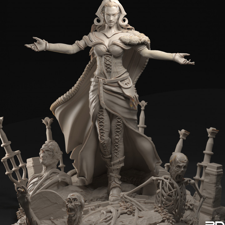 3D Printable Female Necromancer by 3DArtGuy