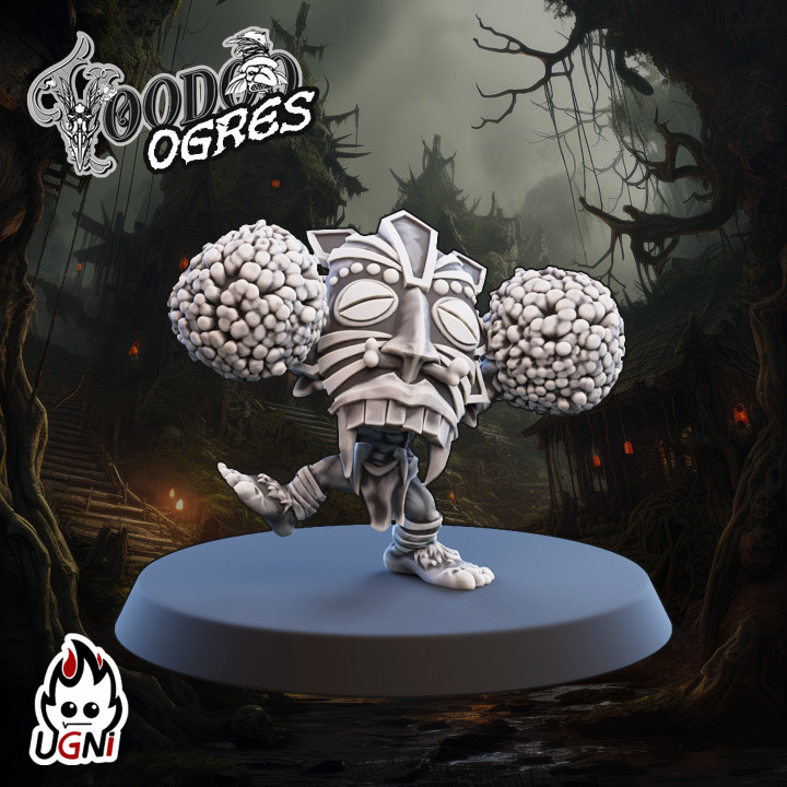 3D Printable Cheerleader Goblins x4 - Voodoo Ogres - Fantasy Football ...