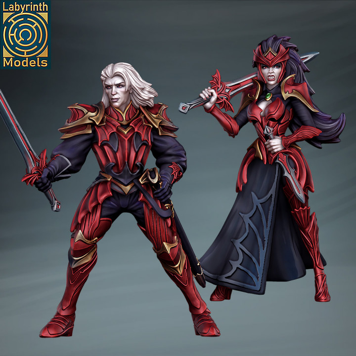 3D Printable Vampires Collection Vol. 2 - 32mm scale by Labyrinth Models