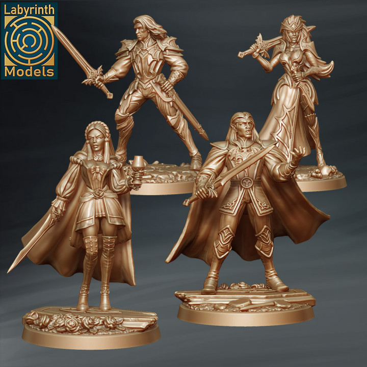 3D Printable Vampires Collection Vol. 2 - 32mm scale by Labyrinth Models