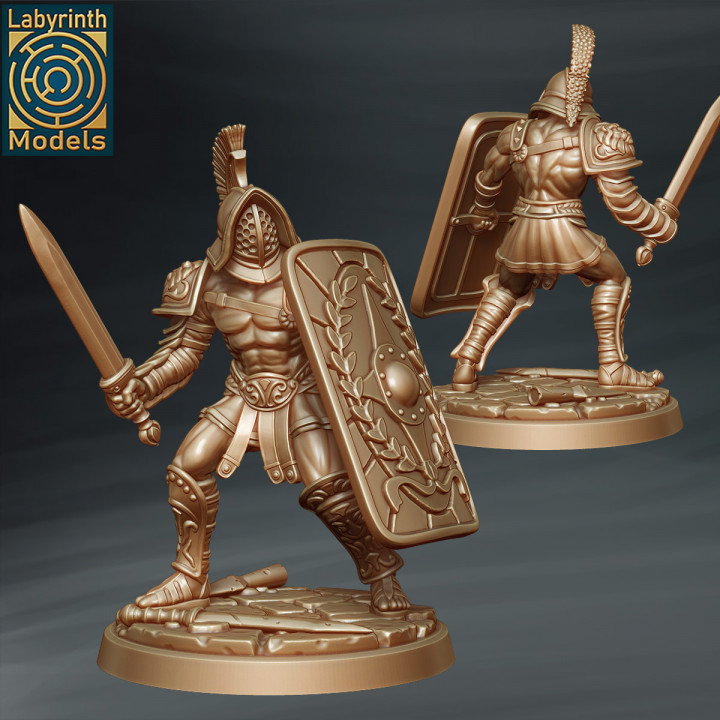 3D Printable Secutor Gladiators - 32mm scale by Labyrinth Models