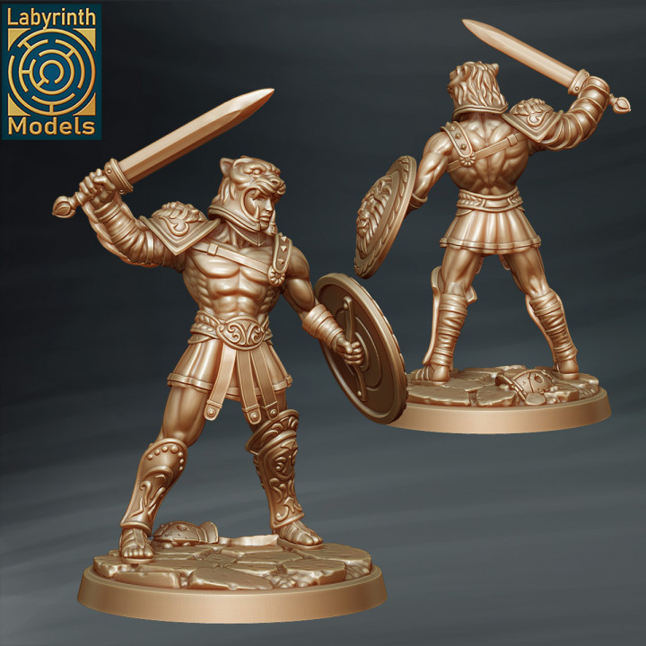 3D Printable Secutor Gladiators - 32mm scale by Labyrinth Models