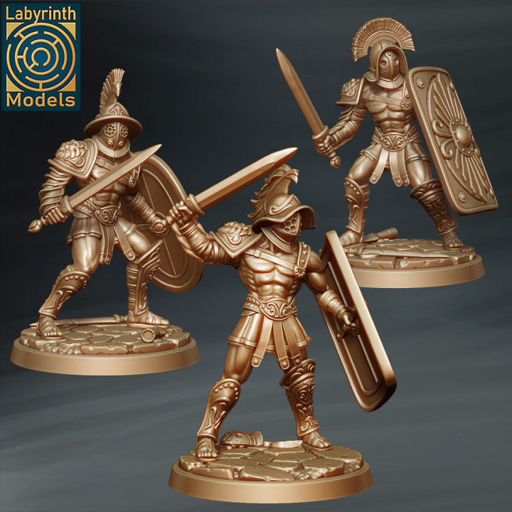 3D Printable Secutor Gladiators - 32mm scale by Labyrinth Models