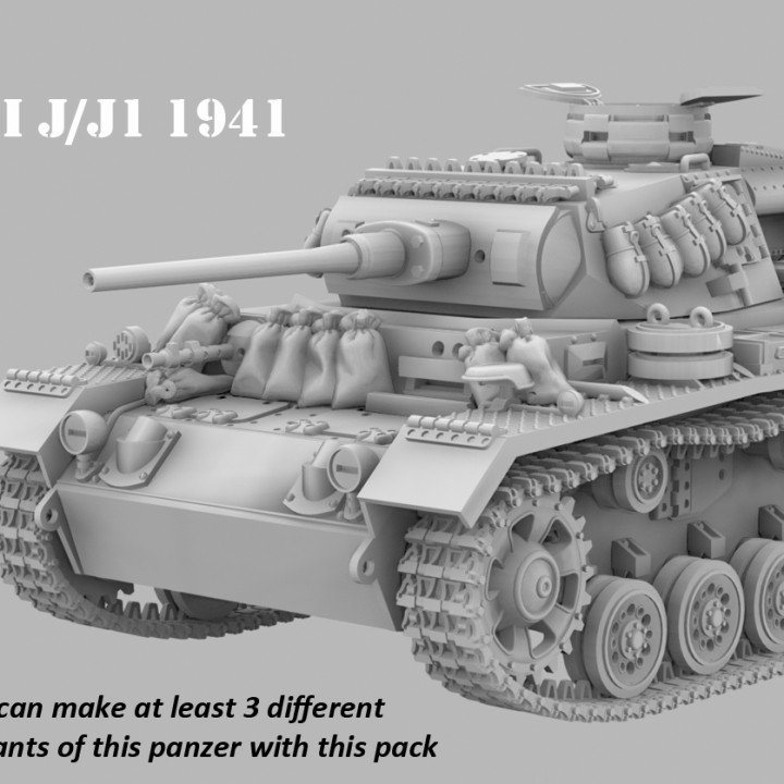 3D Printable Panzer III J/J-1 1941 by Counlane Models