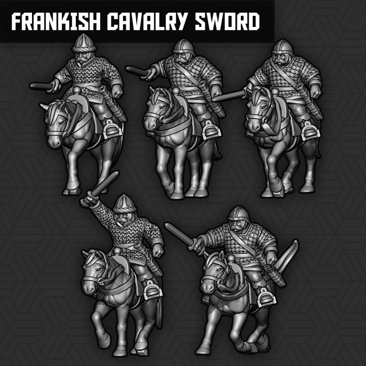 3D Printable Frankish Cavalry Sword Units by Smol Miniatures