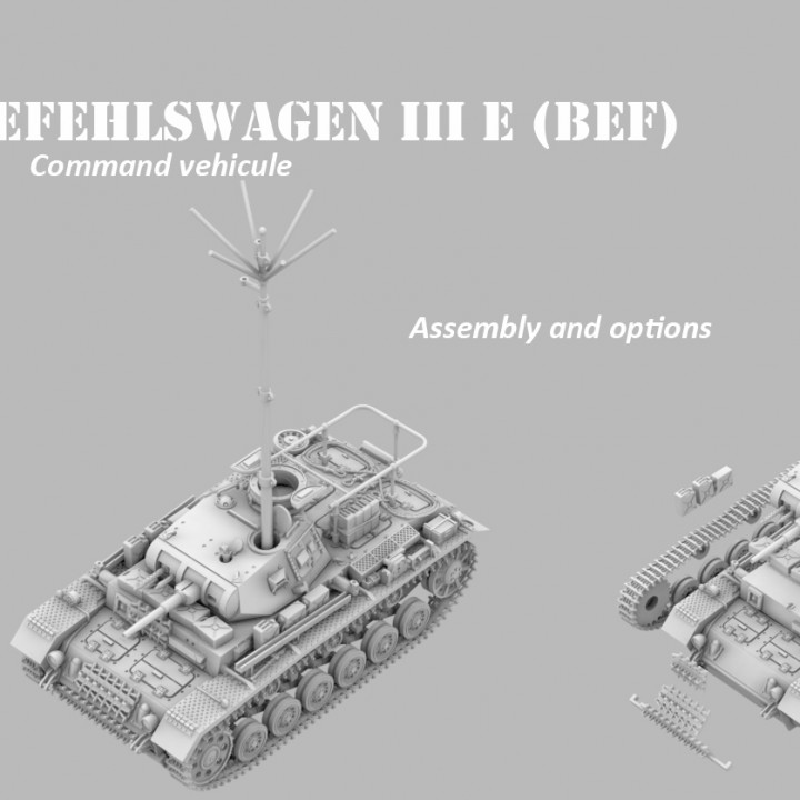 3D Printable Panzer III E Befehlswagen (BEF) by Counlane Models