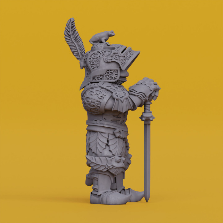 3D Printable Frog Bullywug Knight Commander B by vector.miniatures