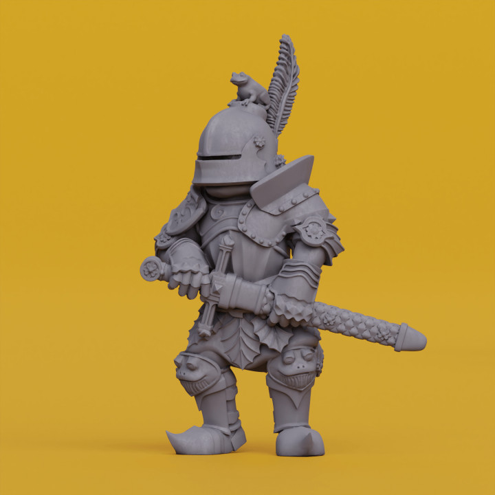 3D Printable Bullywug Knight D by vector.miniatures