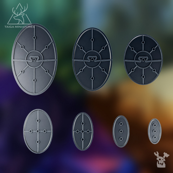 3D Printable Base Templates x168 - terrain bits for fantasy and sci-fi ...