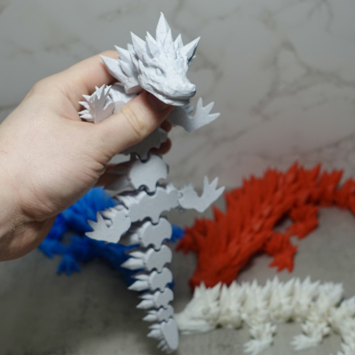 3D Printable Articulated Quartz Dragon by MysticMesh3D