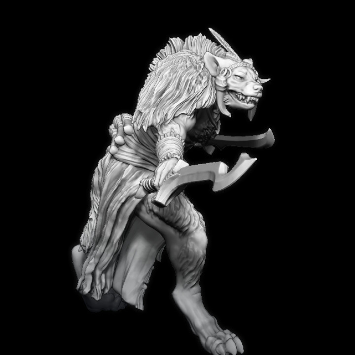 3D Printable Hynmn11: Hyenaman shapeshifter Gnoll (Pre-Supported) by ...