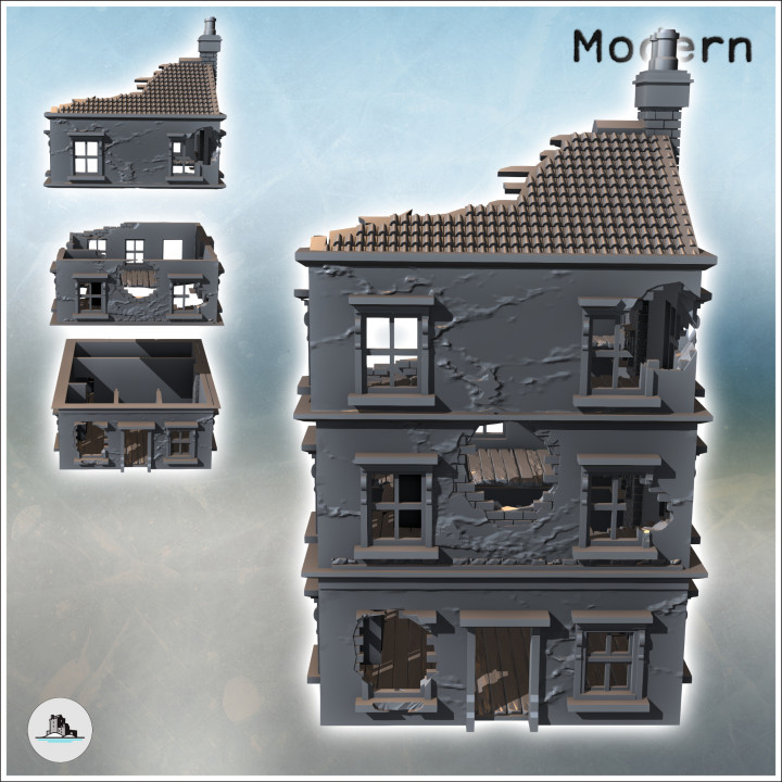 Download Tiled-roof house with bay window on the ground floor and a ...