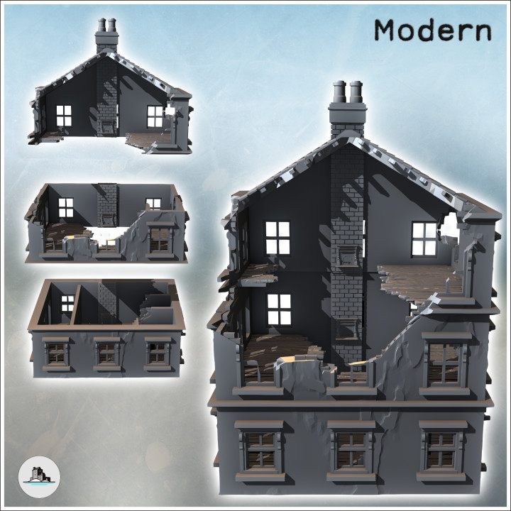 Download Tiled-roof house with bay window on the ground floor and a ...