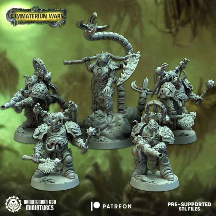 3D Printable Decay coven set (Immaterium Wars) by Immaterium God Miniatures