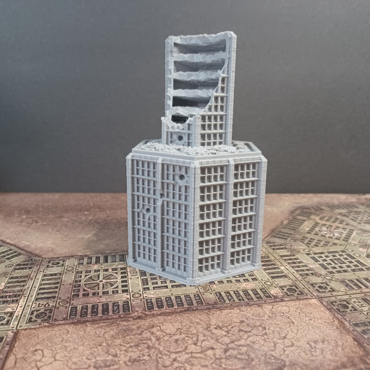 3D Printable Ruined Watchtower SFR058 by Wargame Forge