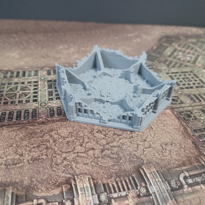 3D Printable Destroyed Watchtower SFD058 by Wargame Forge