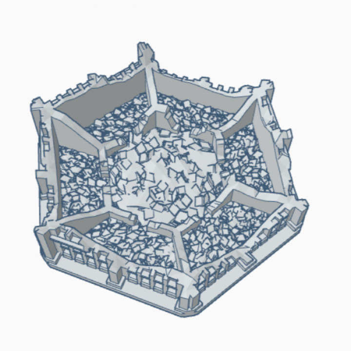 3D Printable Destroyed Watchtower SFD058 by Wargame Forge